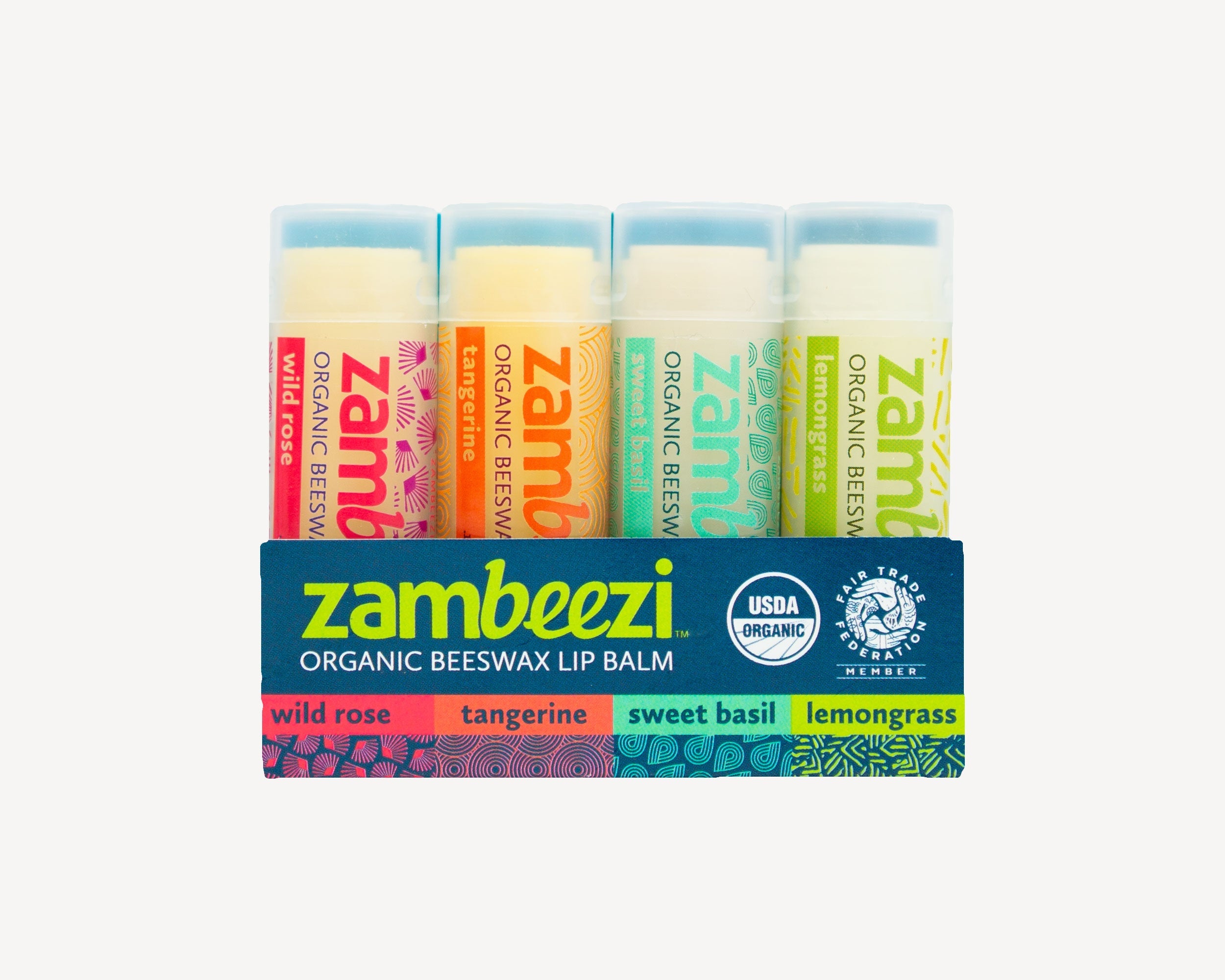 Organic Core 4-pack Lib Balm with Beeswax